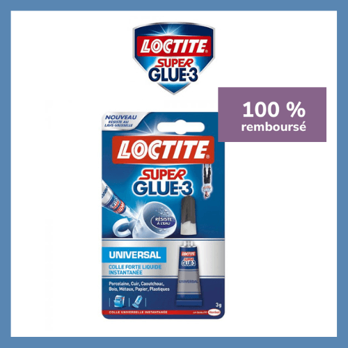 100 % remboursée : la colle Loctite Superglue 3 – Maxi Malins